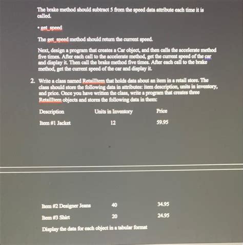 Solved 1 Write A Class Named Car That Has The Following