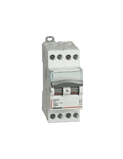 Interrupteur Sectionneur Bticino 4p 16a 2 Modules F74n16 Elettroclick