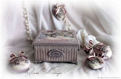 Набор ёлочных игрушек в шкатулке Зимний сон в интернет магазине на Ярмарке Мастеров Санкт