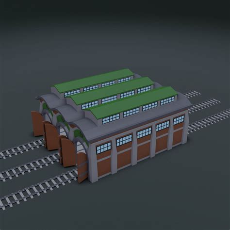 Railway Workshop 3d Model By Mg53
