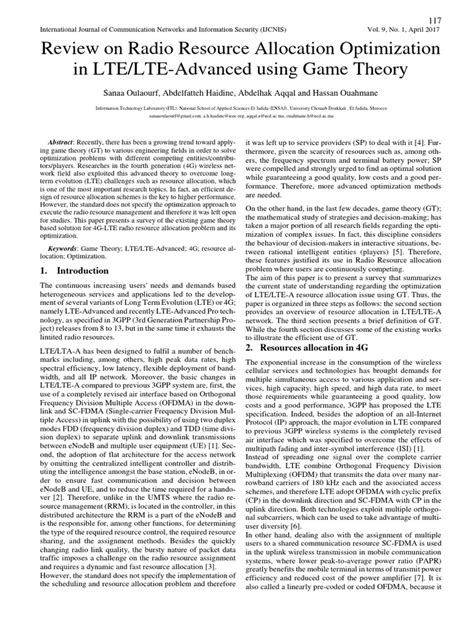 Review On Radio Resource Allocation Opti Pdf Duplex