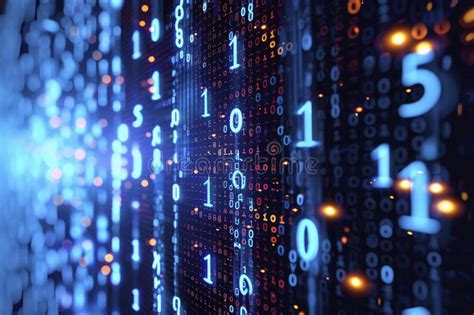 Digital Data Flow To Create Vision Of Fast Speed Transfer Concept Of Future Digital