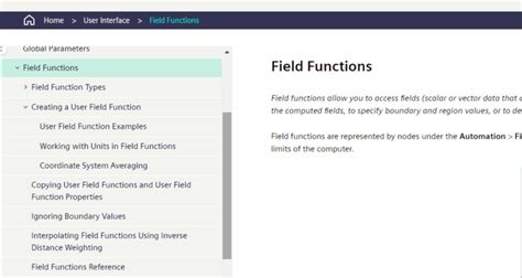 is there a basic tutorial for creating star ccm field functions