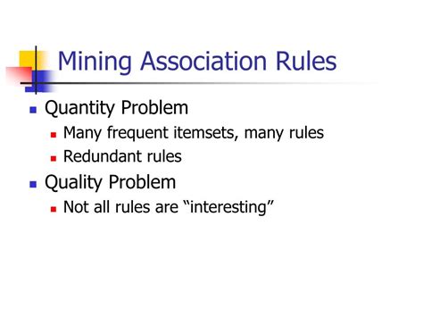 Ppt Mining Association Rules Powerpoint Presentation Free Download Id610334