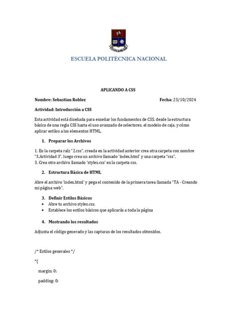 Actividad Aplicando Css Roblez Sebastian Pdf Html Comunicación Escrita