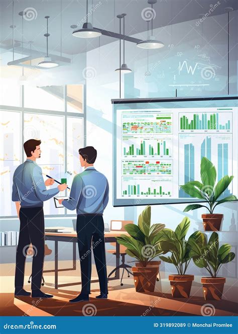 Coding Class Using Interactive Whiteboard Flat Design Side View Modern Stem Education Theme