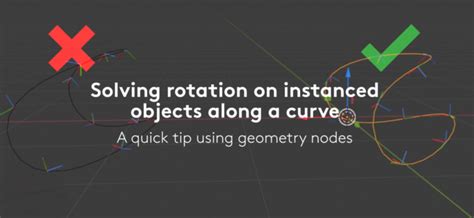 solving rotation on instanced objects along a curve blendernation