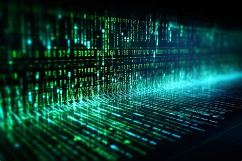 Premium Ai Image Binary Code Migrates On Screenpersonifying Beginning Of Cybercrime For Theft