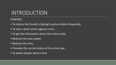 Online Crime Reporting System By Using Php Pptx