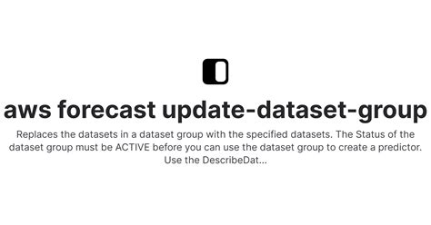Aws Forecast Update Dataset Group Fig