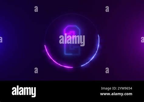 Countdown Number Countdown Neon Background With Light Streaks For