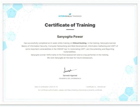 Sanyogita Pawar On Linkedin Internshala Ethicalhacking