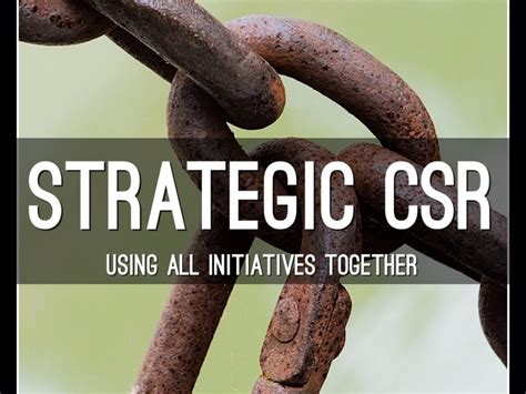 Csr Strategy And Strategic Csr