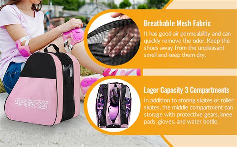 Baoblaze Ice And Inline Skates Bag Large Storage Bag For Ice Skates