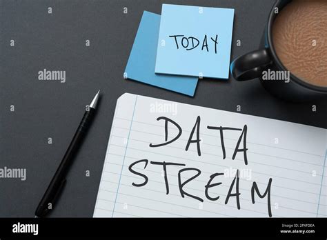 Handwriting Text Data Stream Business Showcase Sequence Of Digitally