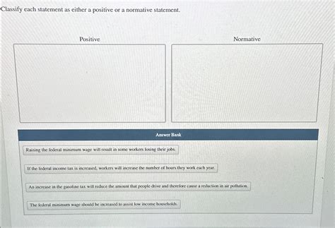 solved classify each statement as either a positive or a