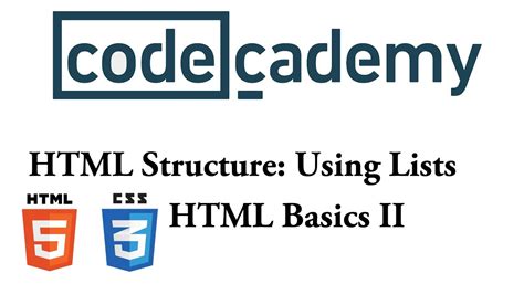 Html And Css Html Basics Ii Youtube