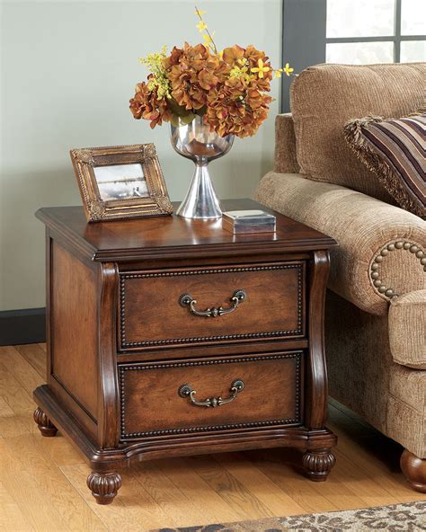 Rect Angular End Table W 3 Drawers Al Rugaib Furniture