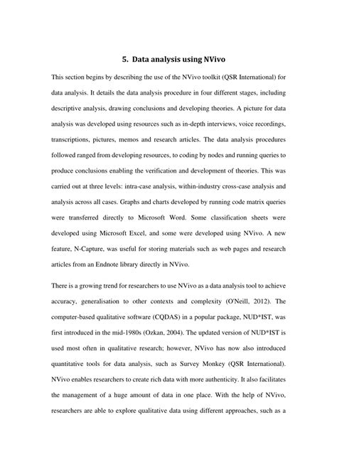 Pdf Chapter 5 Data Analysis Using Nvivo