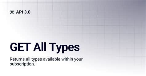 Get All Types Api 30