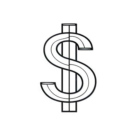 Premium Photo This Continuous Line Drawing Of The Dollar Sign Is