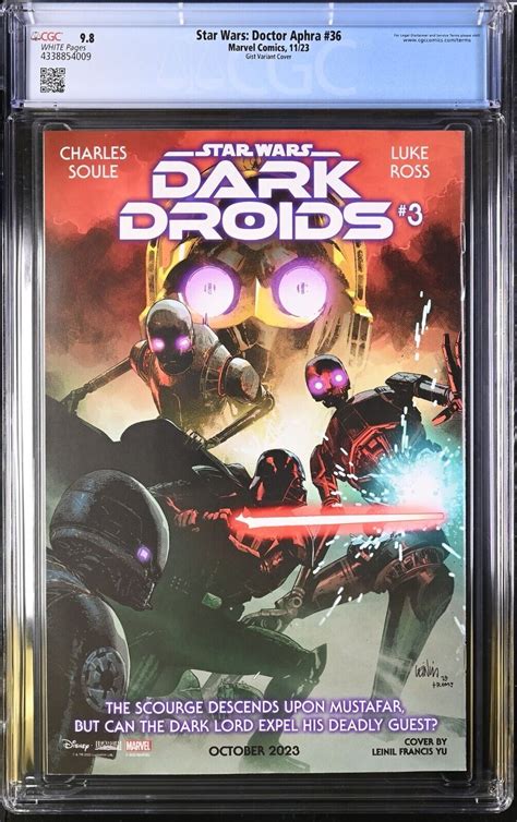 Star Wars Doctor Aphra 36 Cgc 9 8 Ahsoka Clone Wars Variant Marvel 2023 Gist Comic Books