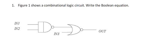 Solved Figure 1 Shows A Combinational Logic Circuit Write