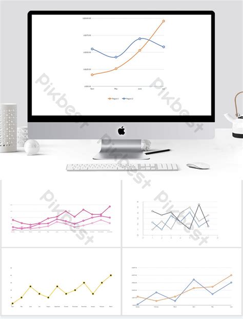 Line Chart 3 PowerPoint PPTX Template Free Download Pikbest