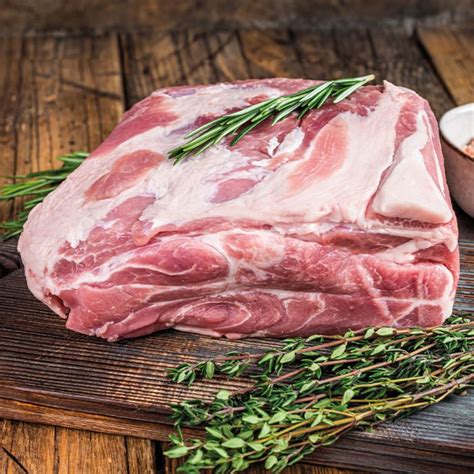 Buy Fresh Boneless Raw Pork Shoulder 4d Price Per Kg Box Approx 27kg