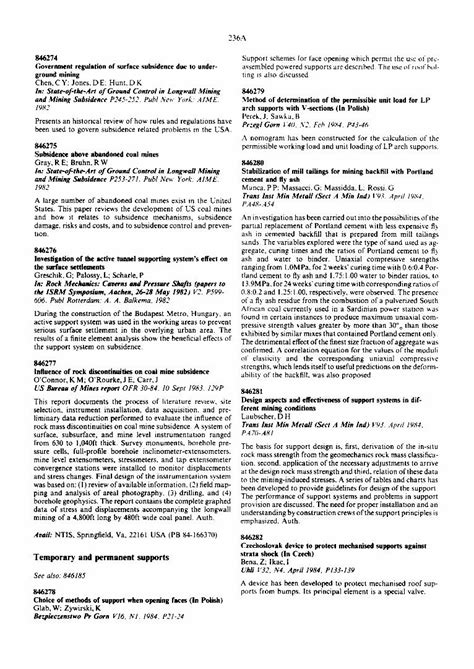 Pdf Government Regulation Of Surface Subsidence Due To Underground