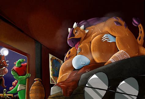 Rule 34 Ambiguous Gender Anthro Big Breasts Bodily Fluids Bone Frill