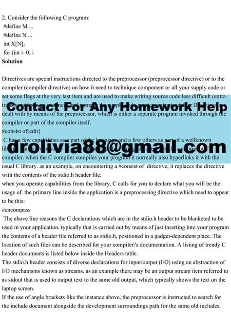 2 Consider The Following C Program Define M Define N Pdf