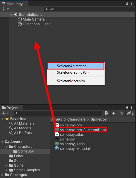 Importing Spine Assets Into Unity Unity Learn