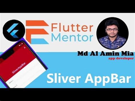 Sliver AppBar Sliver AppBar Sliver App Bar In Flutter Sliver Appbar Bangla Flutter