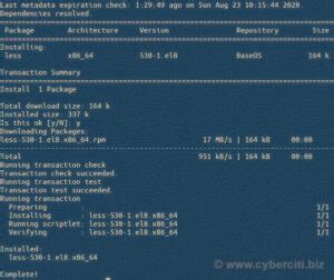 How To Install Less On CentOS RHEL Fedora NixCraft