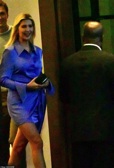 Ivanka Trump Bares Her Tanned Legs In A Blue Mini Dress And Heels For A