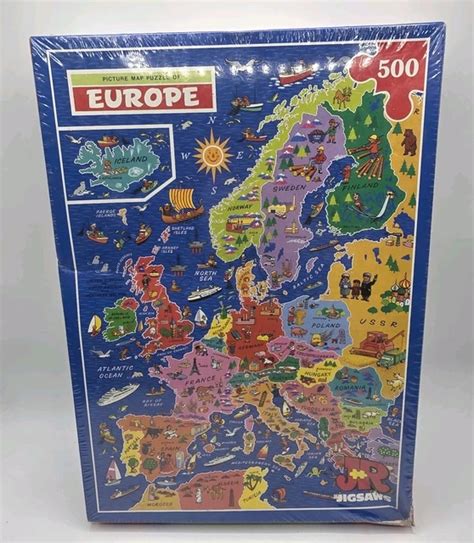 Jr Jigsaws Map Of Europe Jigsaw 500 Pieces Brand New Sealed £12 99