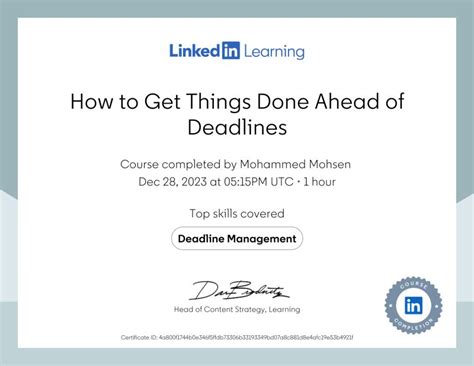 mohammed mohsen on linkedin certificate of completion