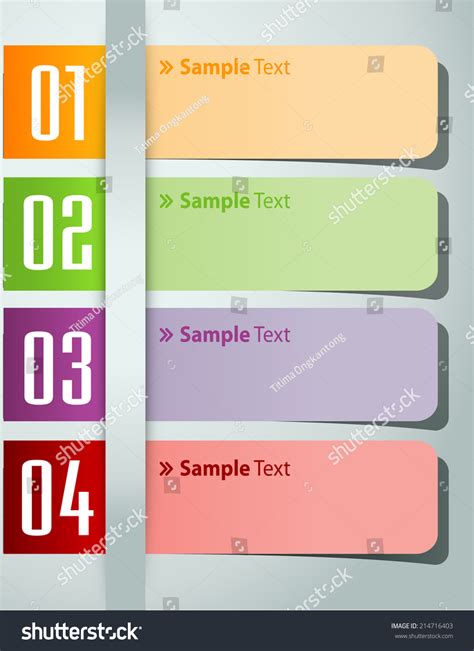 Colorful Modern Label Text Box Template Stock Vector Royalty Free 214716403 Shutterstock