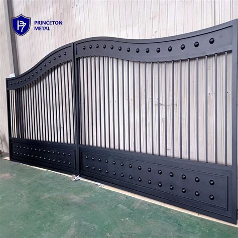 Customized Automatic Metal Aluminum Driveway Sliding Swing Gate Gate