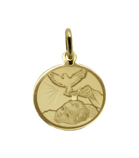 Oro And Gold Medalla De Bautizo En Oro De 14 Kilates Mujer El Palacio