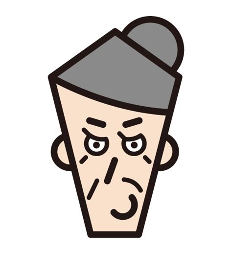 할머니의 다양한 표정에 대한 3 가지 삽화 무료 일러스트 소재집 Kukukeke