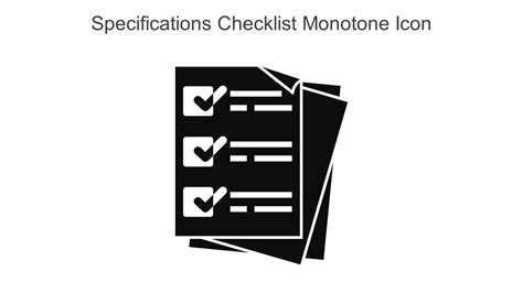 Specifications Checklist Monotone Icon In Powerpoint Pptx Png And Editable Eps Format PPT Sample