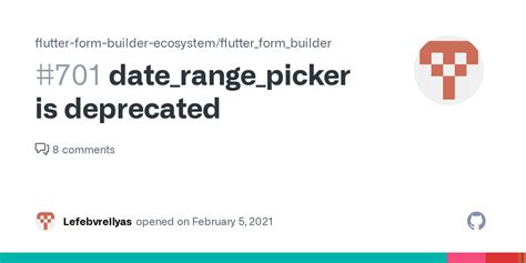 Date Range Picker Is Deprecated Issue Flutter Form Builder Ecosystem Flutter Form