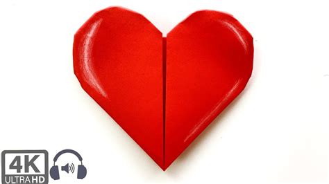 Como Hacer Un Corazon De Papel Origami Audio Español Muy Fácil De