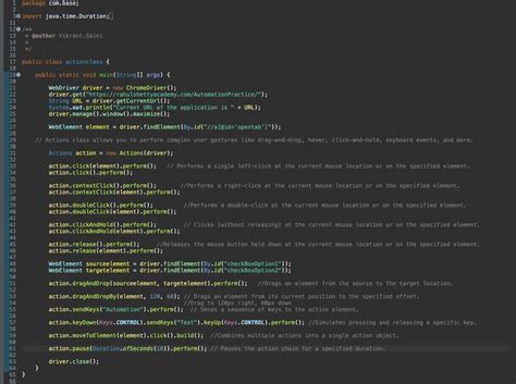 Vikrant Saini On Linkedin Actionsclass Actionsmethods Selenium Automation Webdriver
