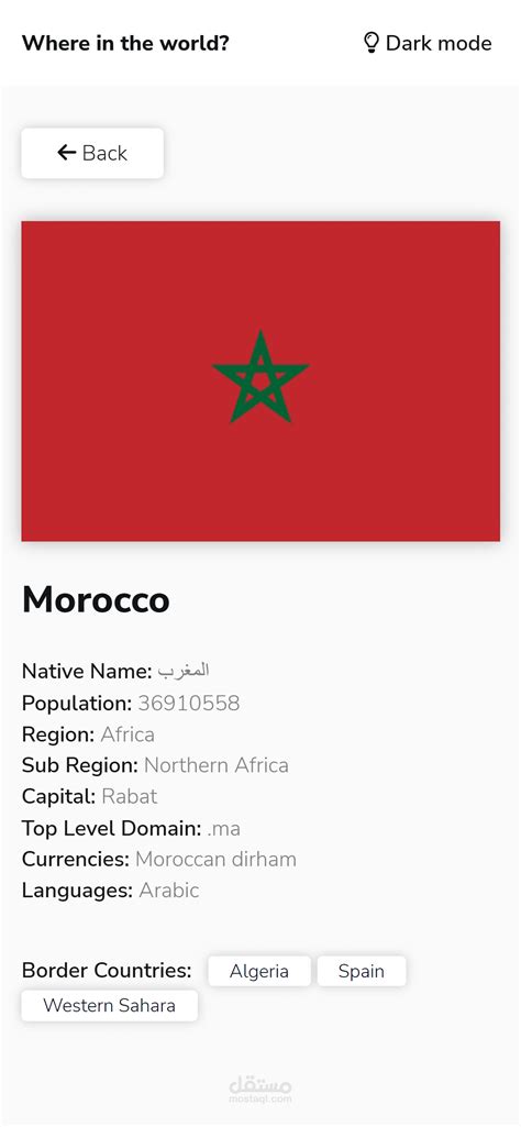 Rest Countries Api مستقل