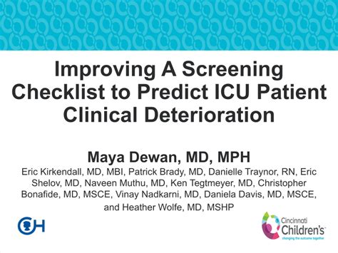 Pdf 1410 Improving A Screening Checklist To Predict Icu Patient