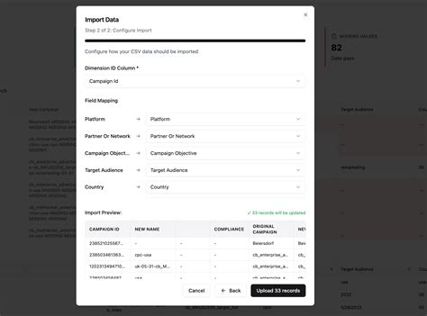 How To Import Naming Data Via Csv Docs
