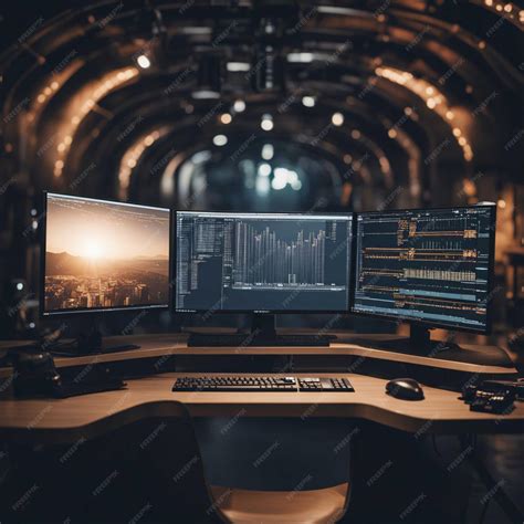 Premium Photo Programming Code And Tacit Computer Coding Tunnel Technology Background